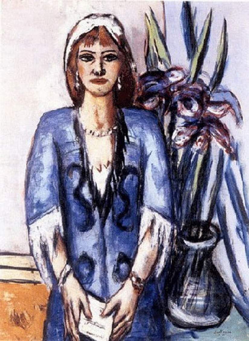 Solve Max Beckmann, Quappi en bleu et gris, 1944 jigsaw puzzle online ...
