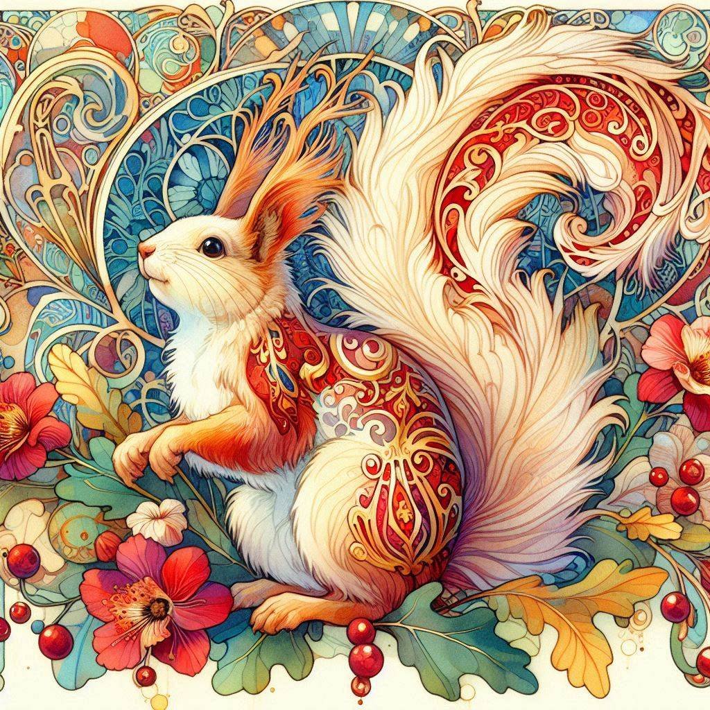 Solve Fantasy squirrel (resize 9 to 306 pieces) jigsaw puzzle online ...