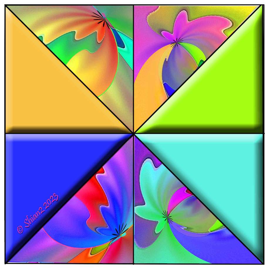 Solve 12 Triangles jigsaw puzzle online with 16 pieces