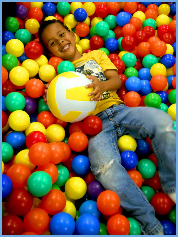 Solve THEME ~ Sports . . . Jumping in a Ball Pit jigsaw puzzle online ...