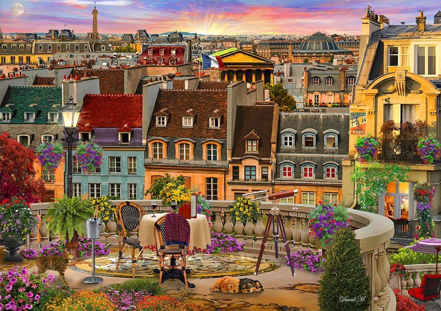 Solve Apéro parisien jigsaw puzzle online with 475 pieces
