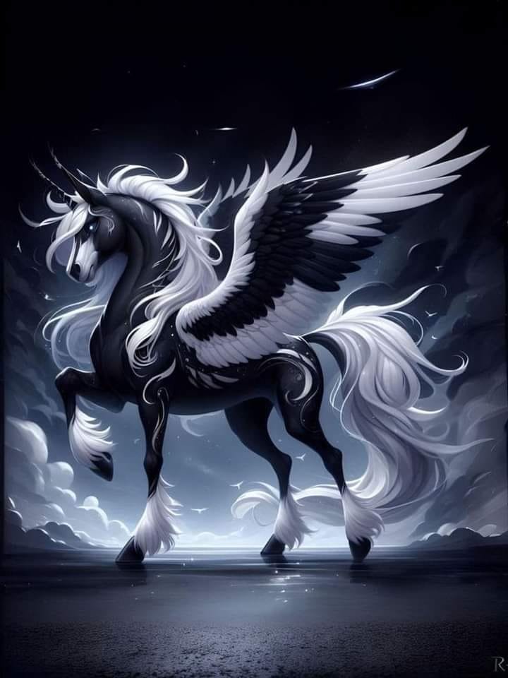 Solve Lovely Alicorn jigsaw puzzle online with 63 pieces