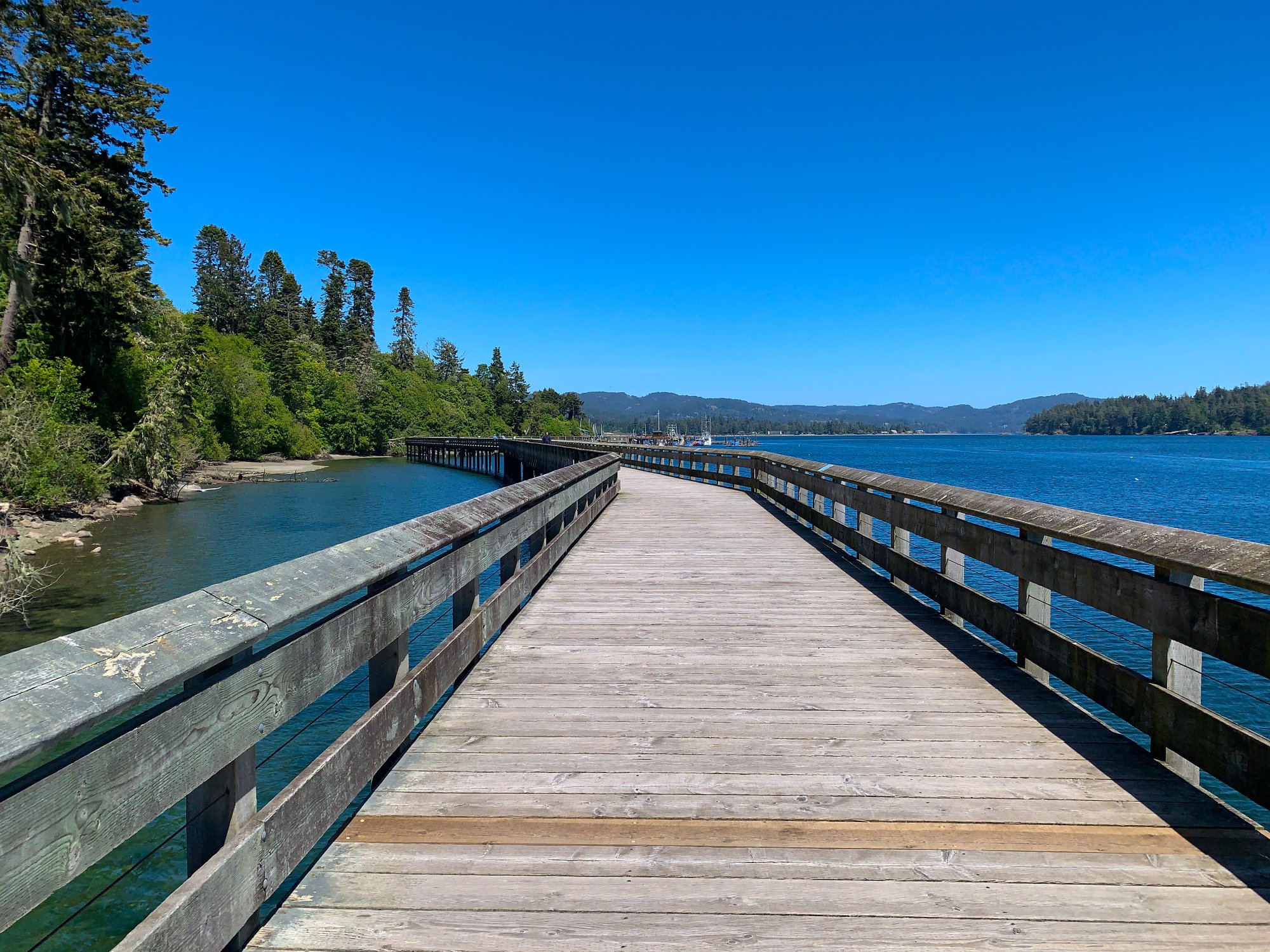 Solve A boardwalk on the shore of Sooke Basin near Sooke jigsaw puzzle ...