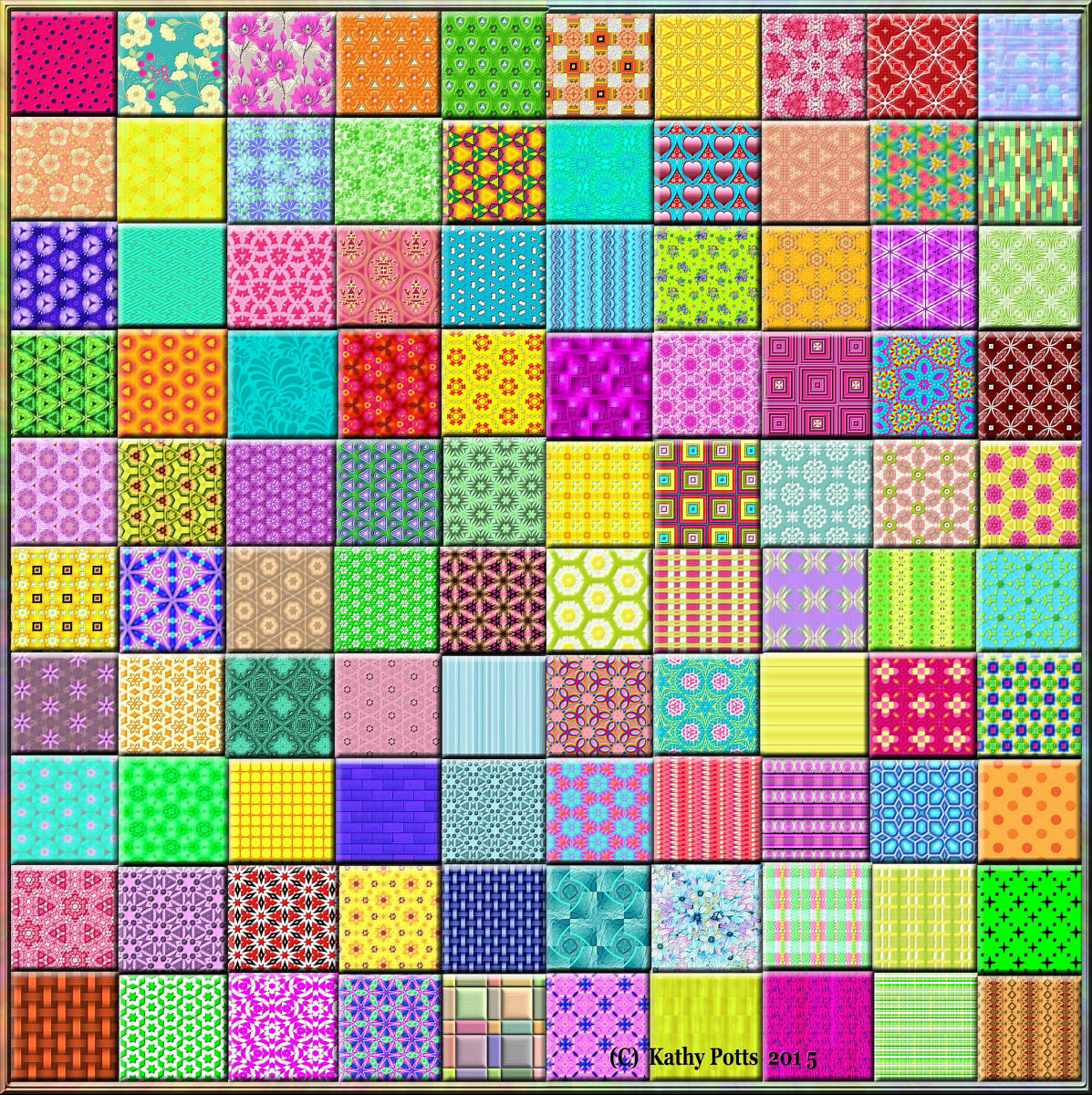Solve 100 Square Tiles jigsaw puzzle online with 196 pieces
