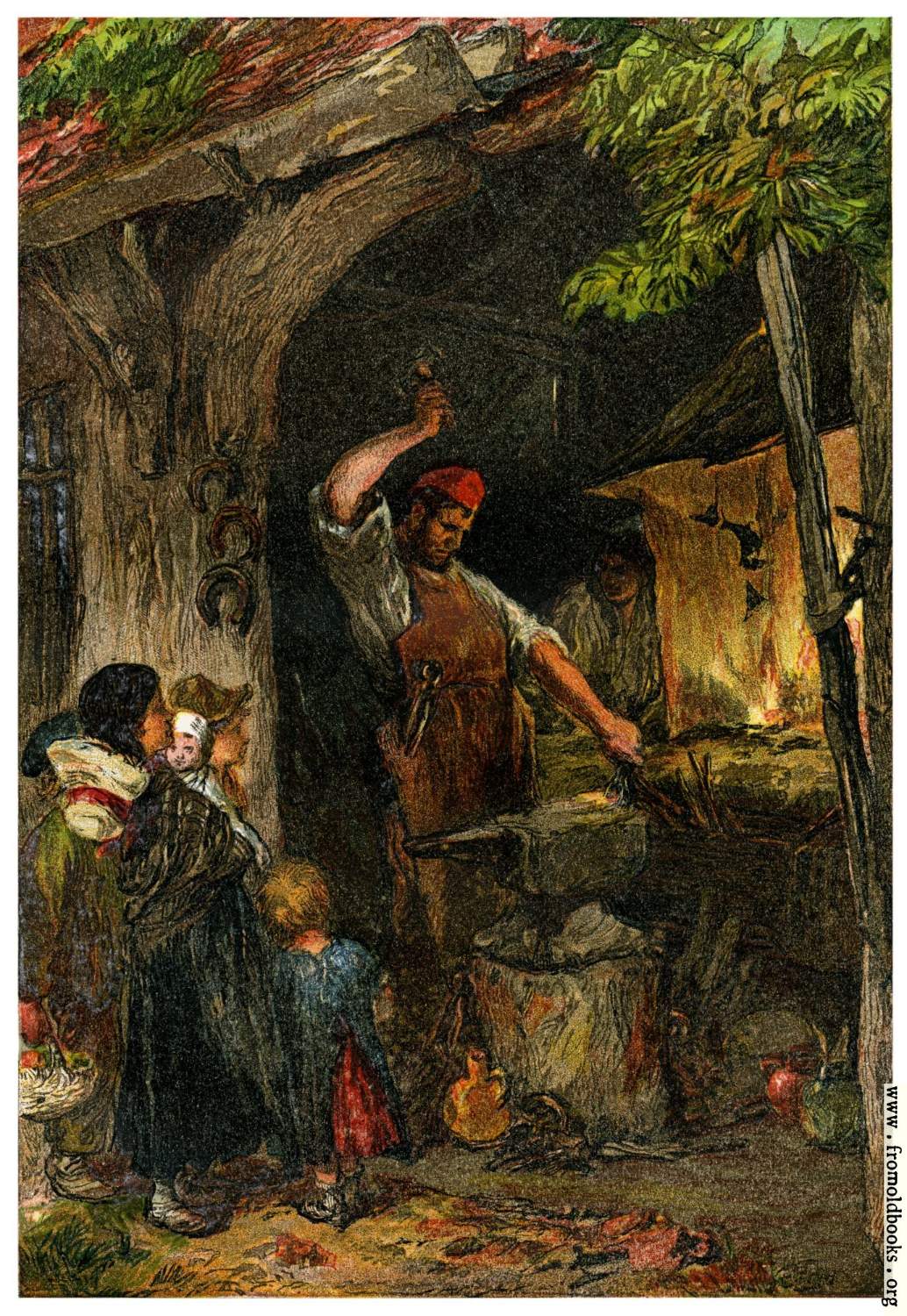 Solve The Village Blacksmith jigsaw puzzle online with 425 pieces