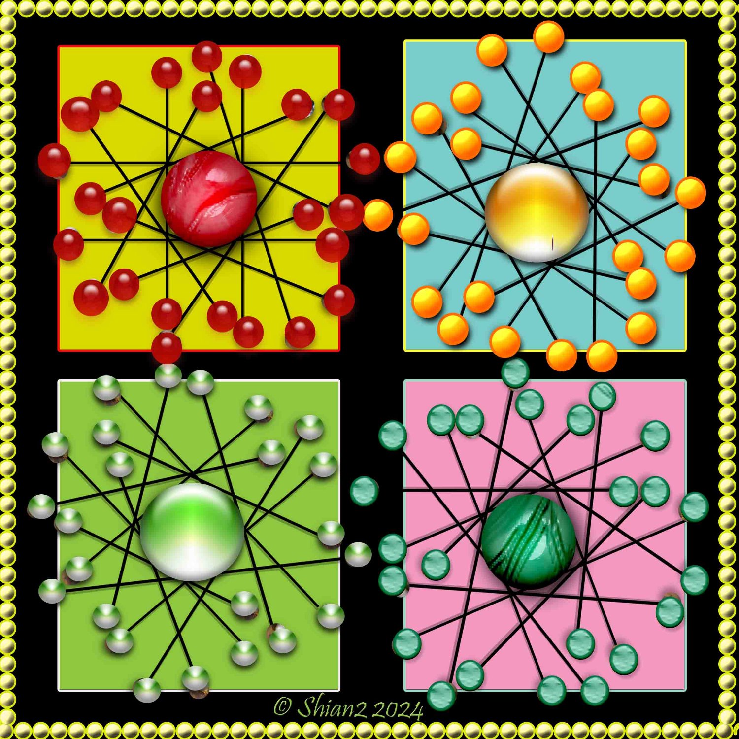 Solve Scatter -- A Tangle Pattern jigsaw puzzle online with 225 pieces