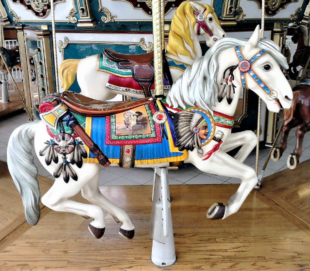 Solve THEME ~ Horses ..... Carousel Horse jigsaw puzzle online with 72 ...
