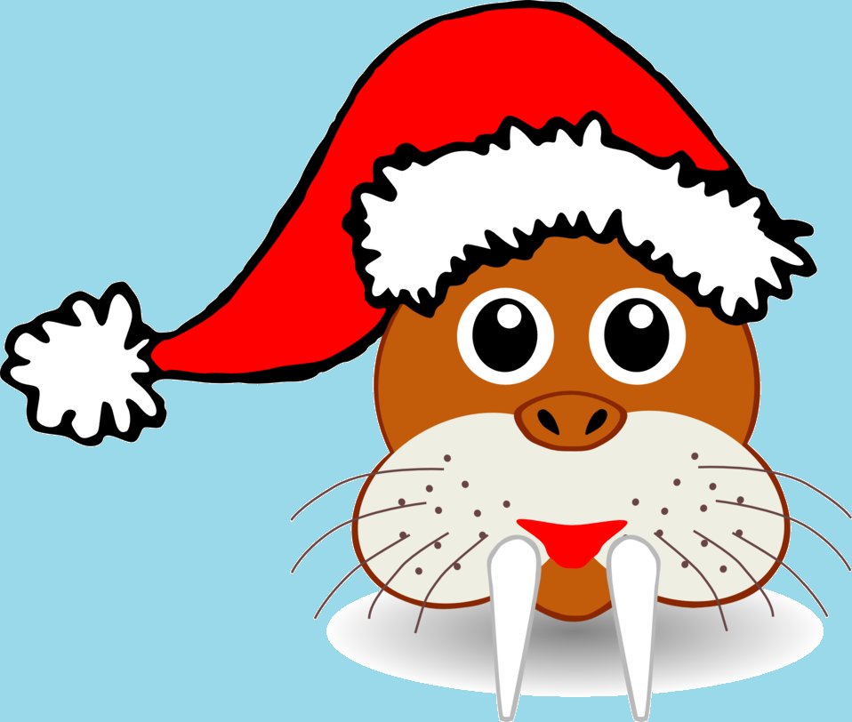 Solve CA 1273 - Santa walrus at Christmas time jigsaw puzzle online ...