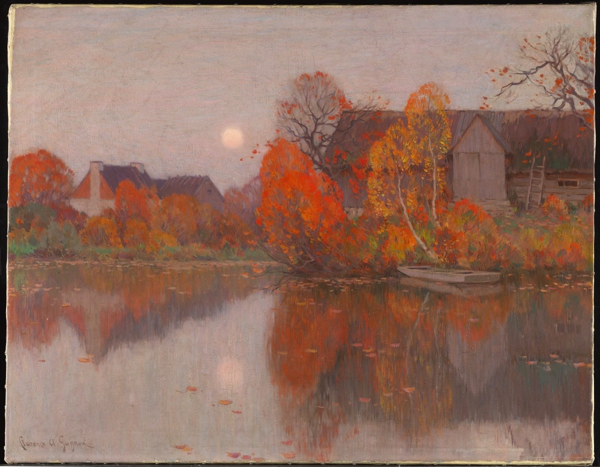 Solve The Pond, October, ca. 1921, Clarence Gagnon, Quebec, Canada ...