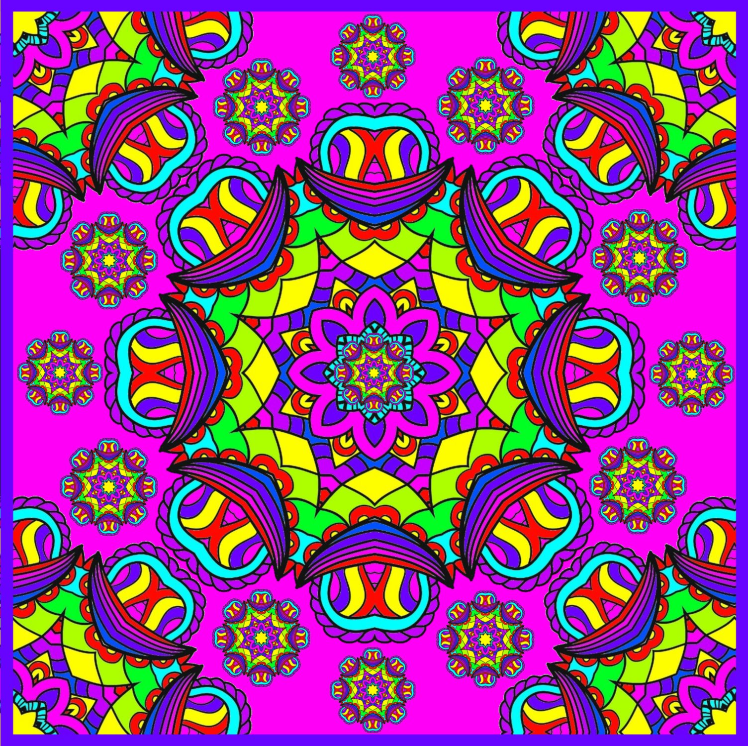 Solve Mandala Bright 202 jigsaw puzzle online with 100 pieces