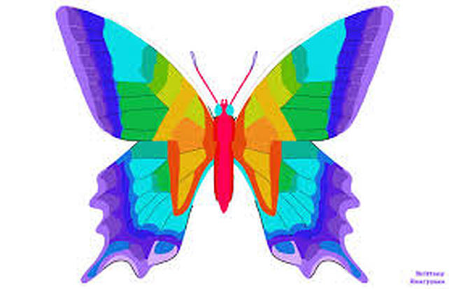 Solve Color Wheel Butterfly jigsaw puzzle online with 60 pieces