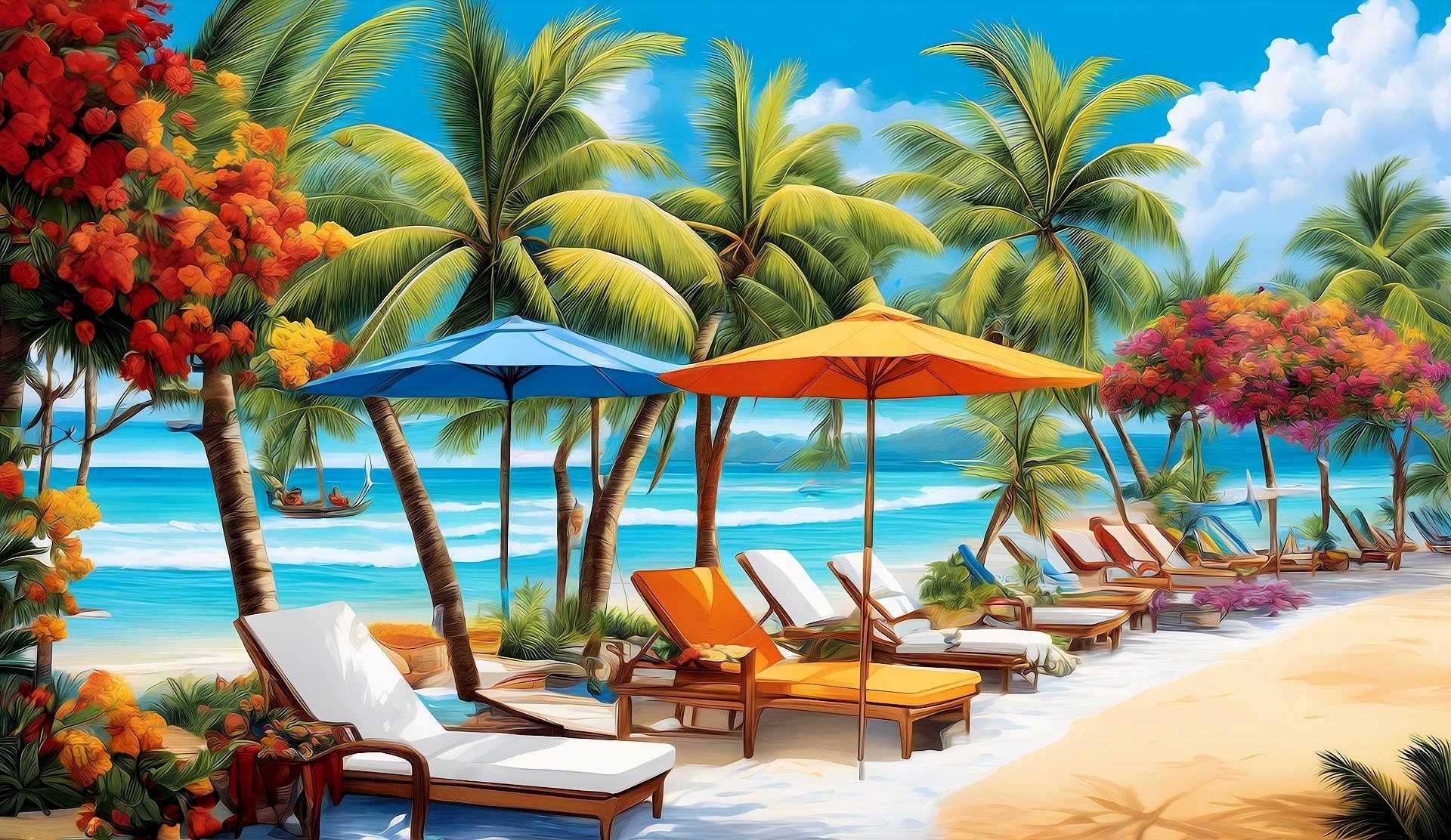 Solve Beach Lounge Chairs, resizable 15 to 589 pieces jigsaw puzzle ...