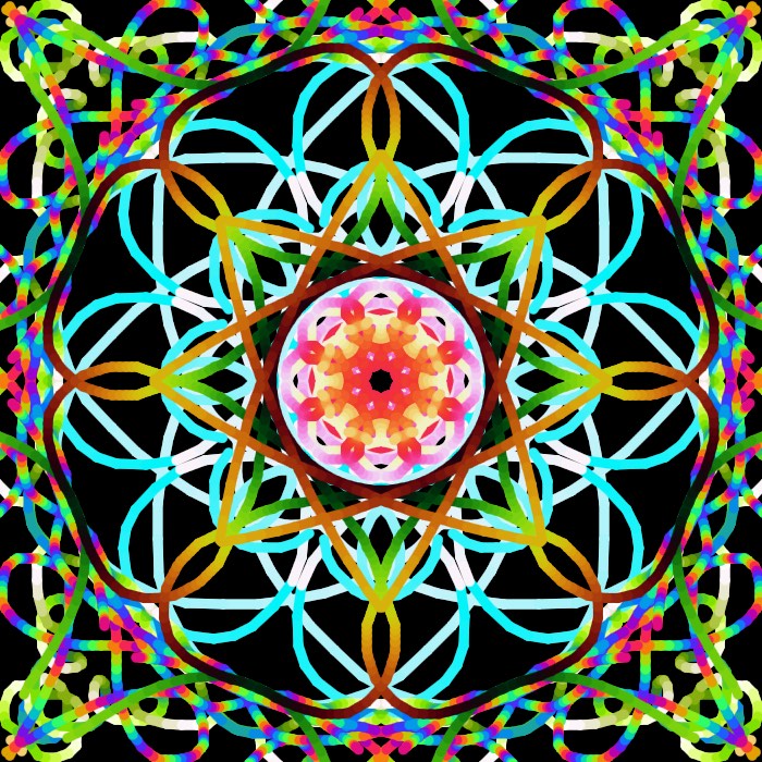 Solve Random Kaleidoscope #52 jigsaw puzzle online with 9 pieces