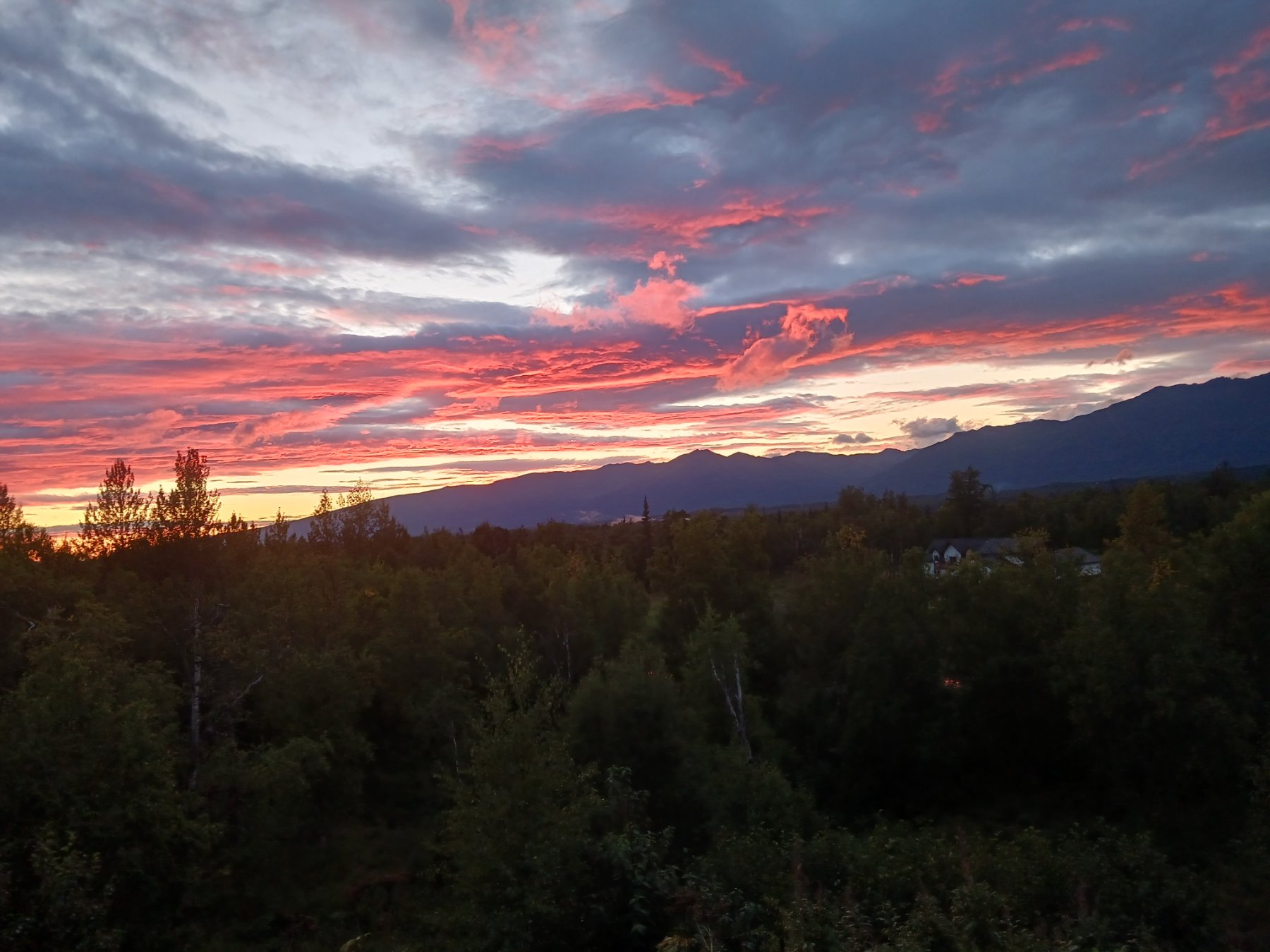 Solve Sunset at Palmer Alaska jigsaw puzzle online with 63 pieces