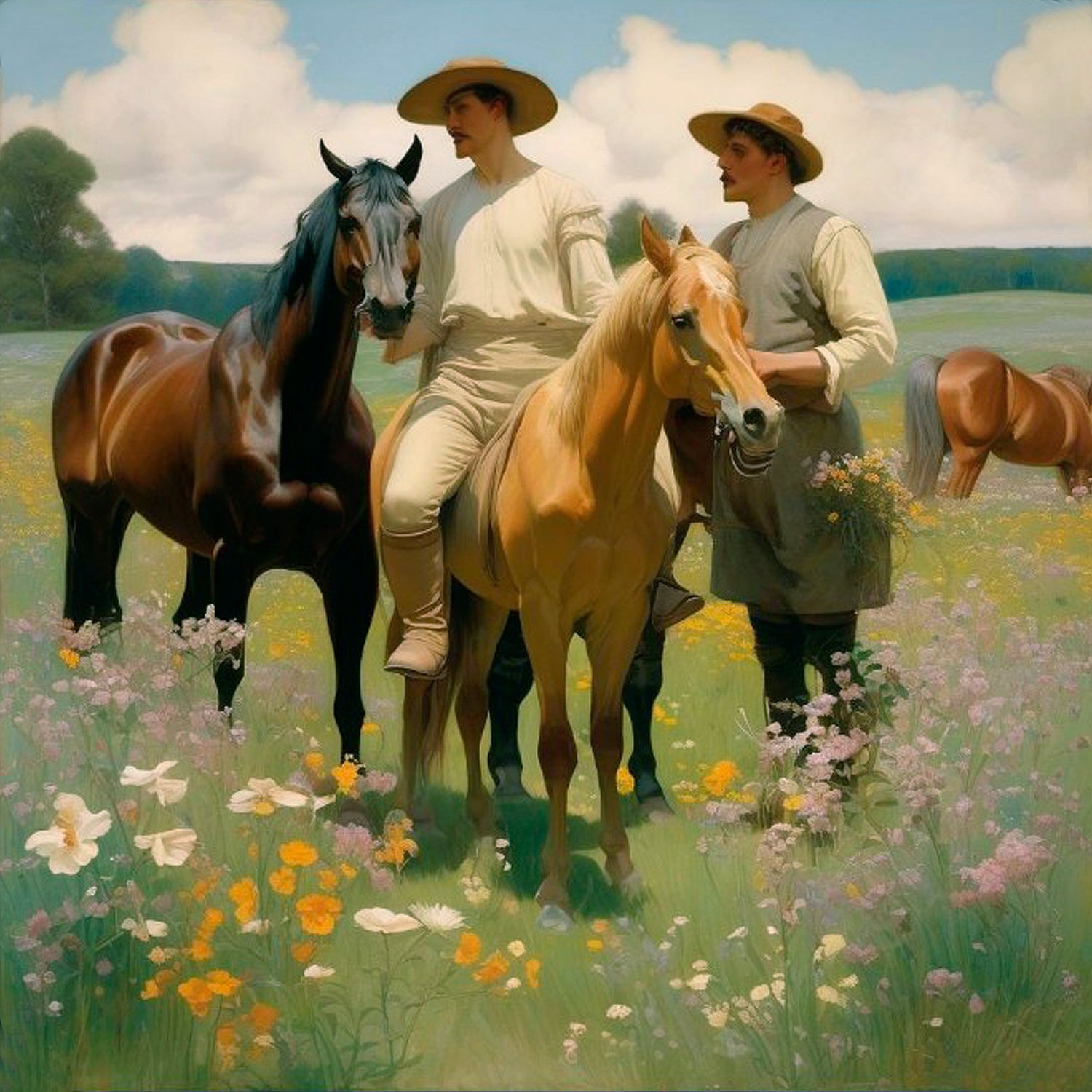 Solve Riding home with the new horse jigsaw puzzle online with 144 pieces