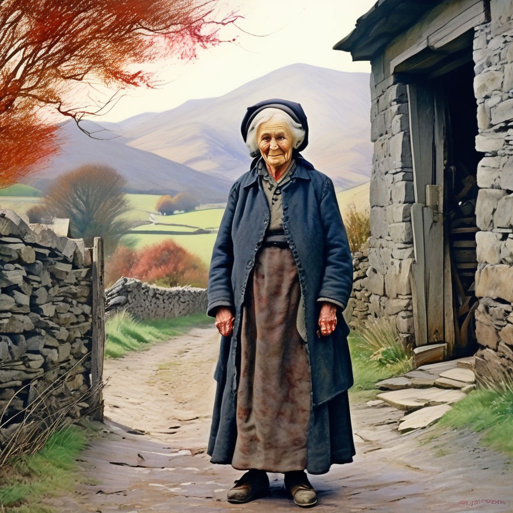 Solve Irish Maggie c. 1910 jigsaw puzzle online with 100 pieces