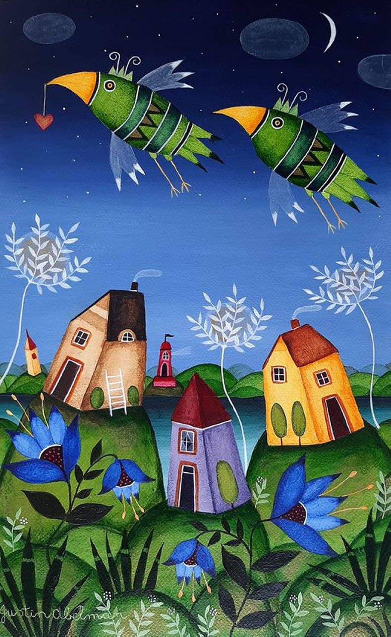 Solve Lovebirds jigsaw puzzle online with 187 pieces