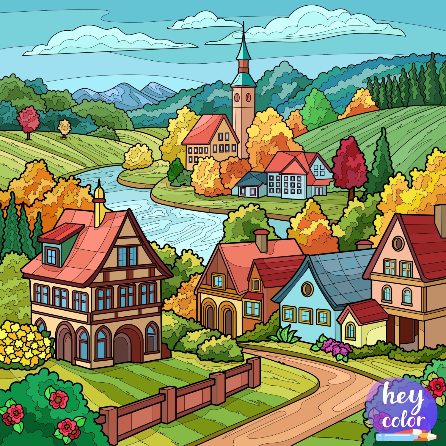 Solve Beautiful Valley jigsaw puzzle online with 256 pieces