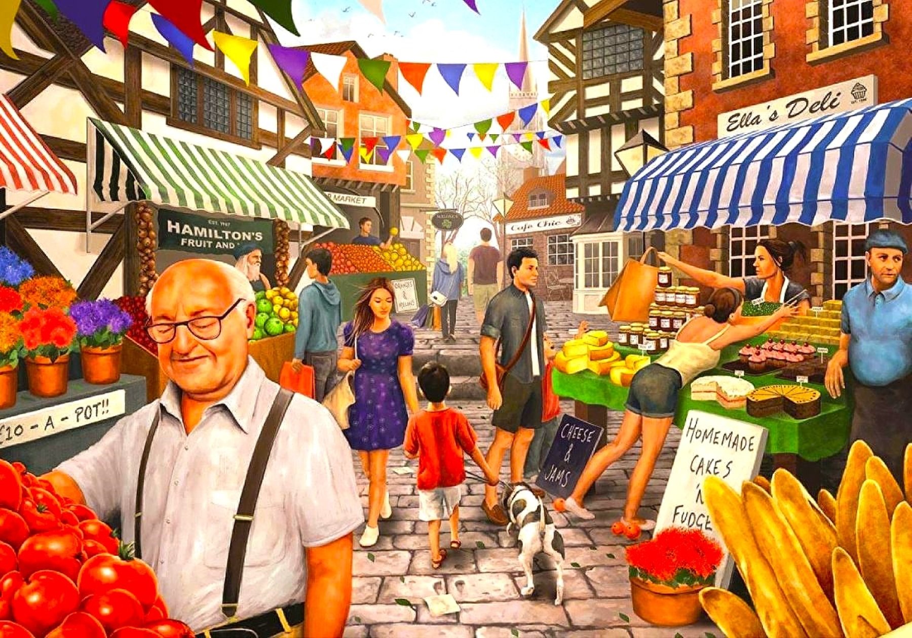Solve Market Scene jigsaw puzzle online with 140 pieces