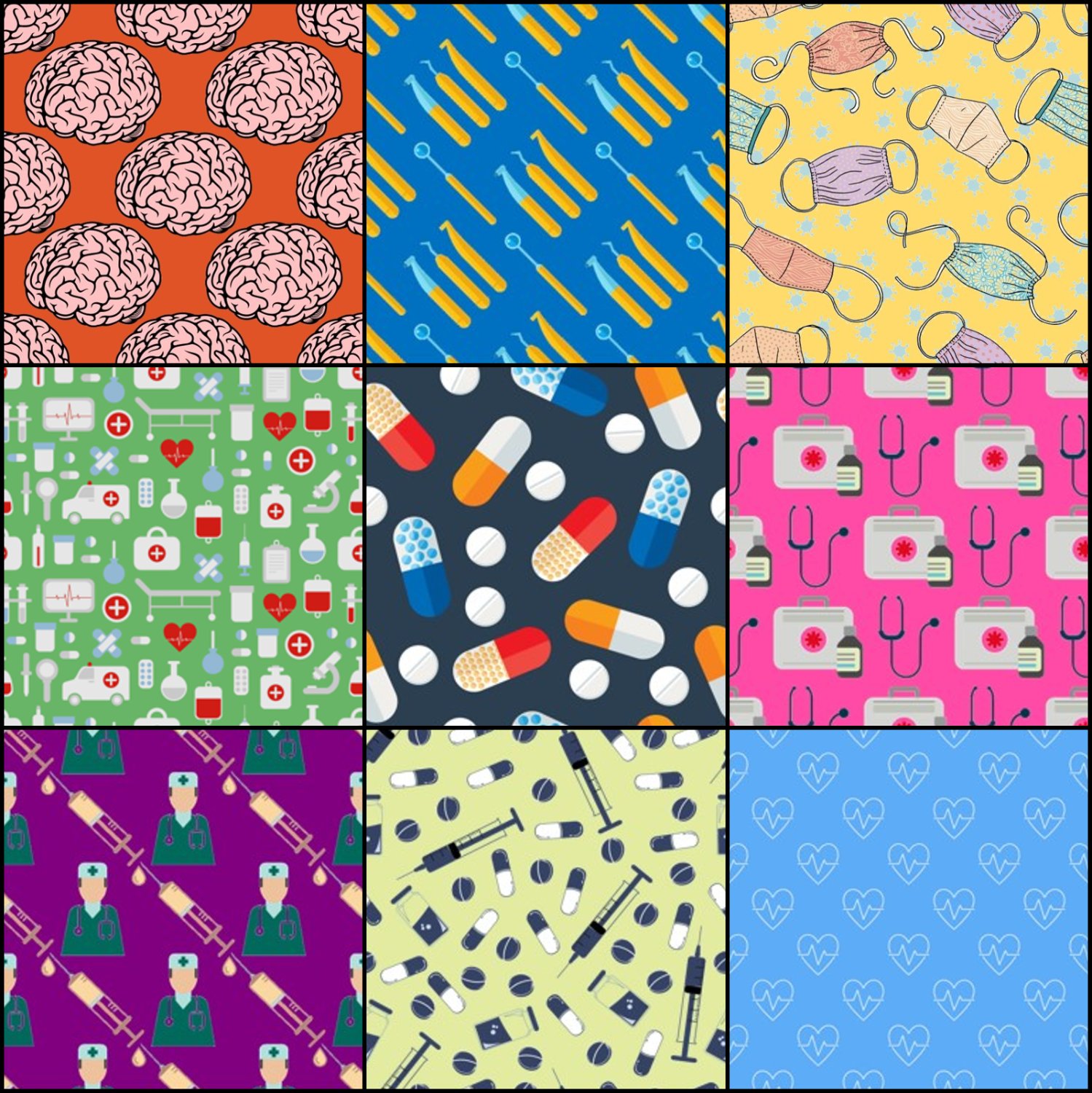 Jigsaw Puzzle | 144 pieces | Medical patterns 2 | Jigidi