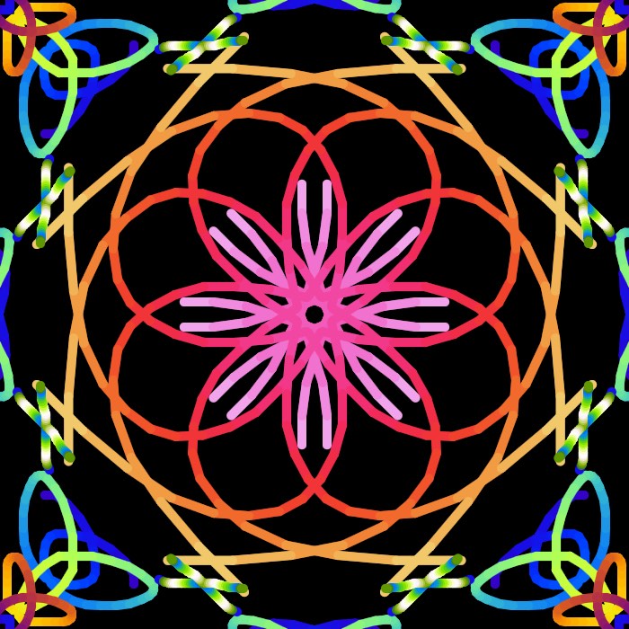 Solve Random Kaleidoscope #97 jigsaw puzzle online with 9 pieces