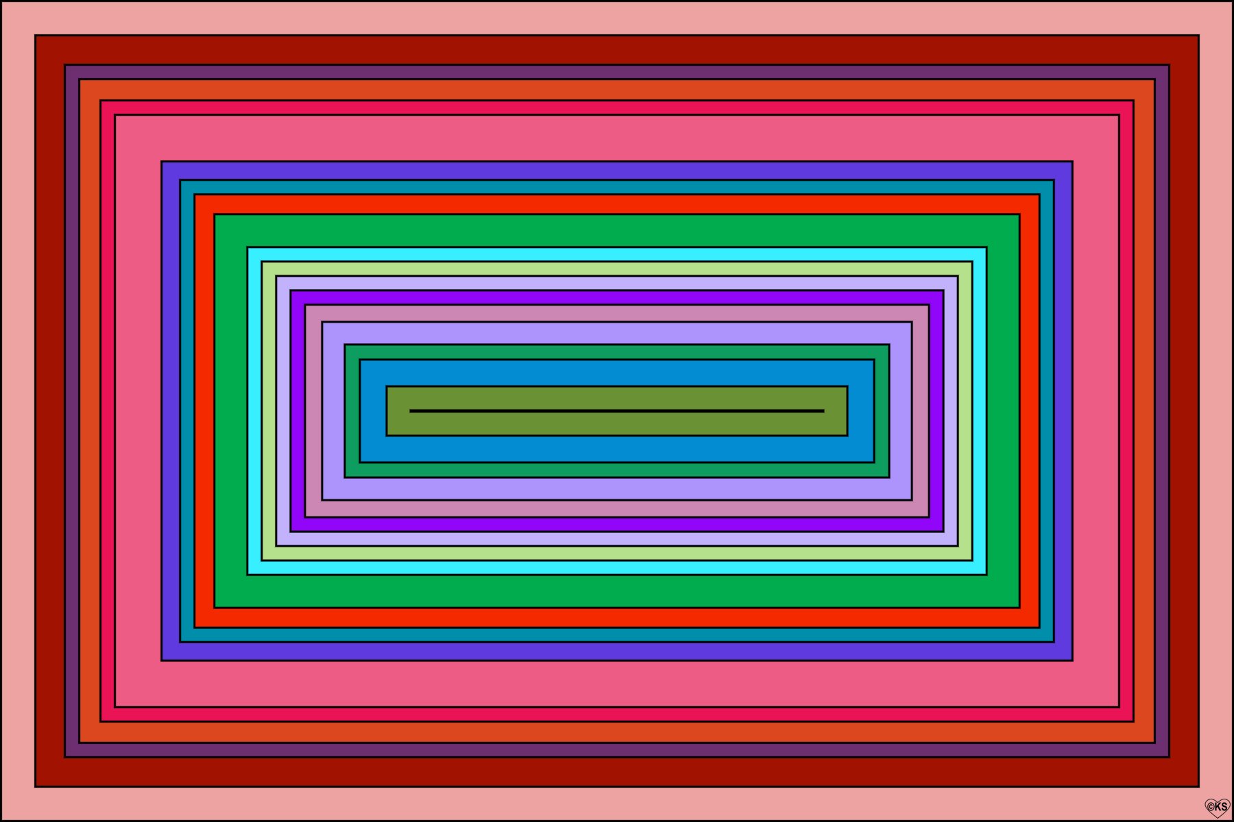 Solve Concentric Rectangles!! ~ M jigsaw puzzle online with 96 pieces