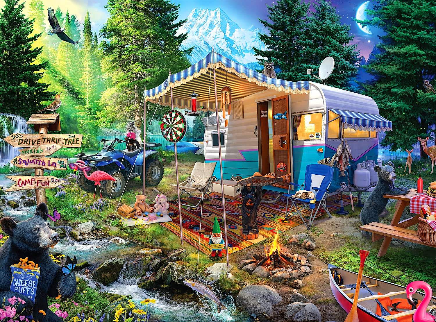 Solve Let's Go Camping jigsaw puzzle online with 500 pieces