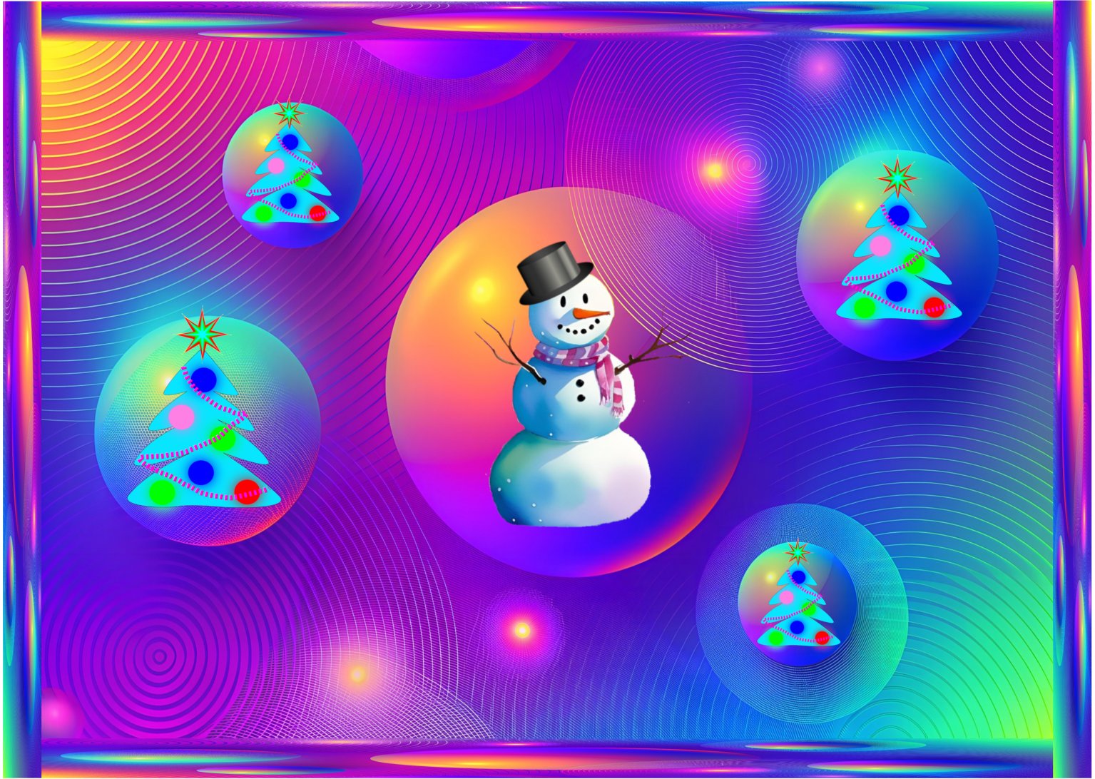 Puzzle | 48 pièces | Winter Rainbow Abstract | Jigidi