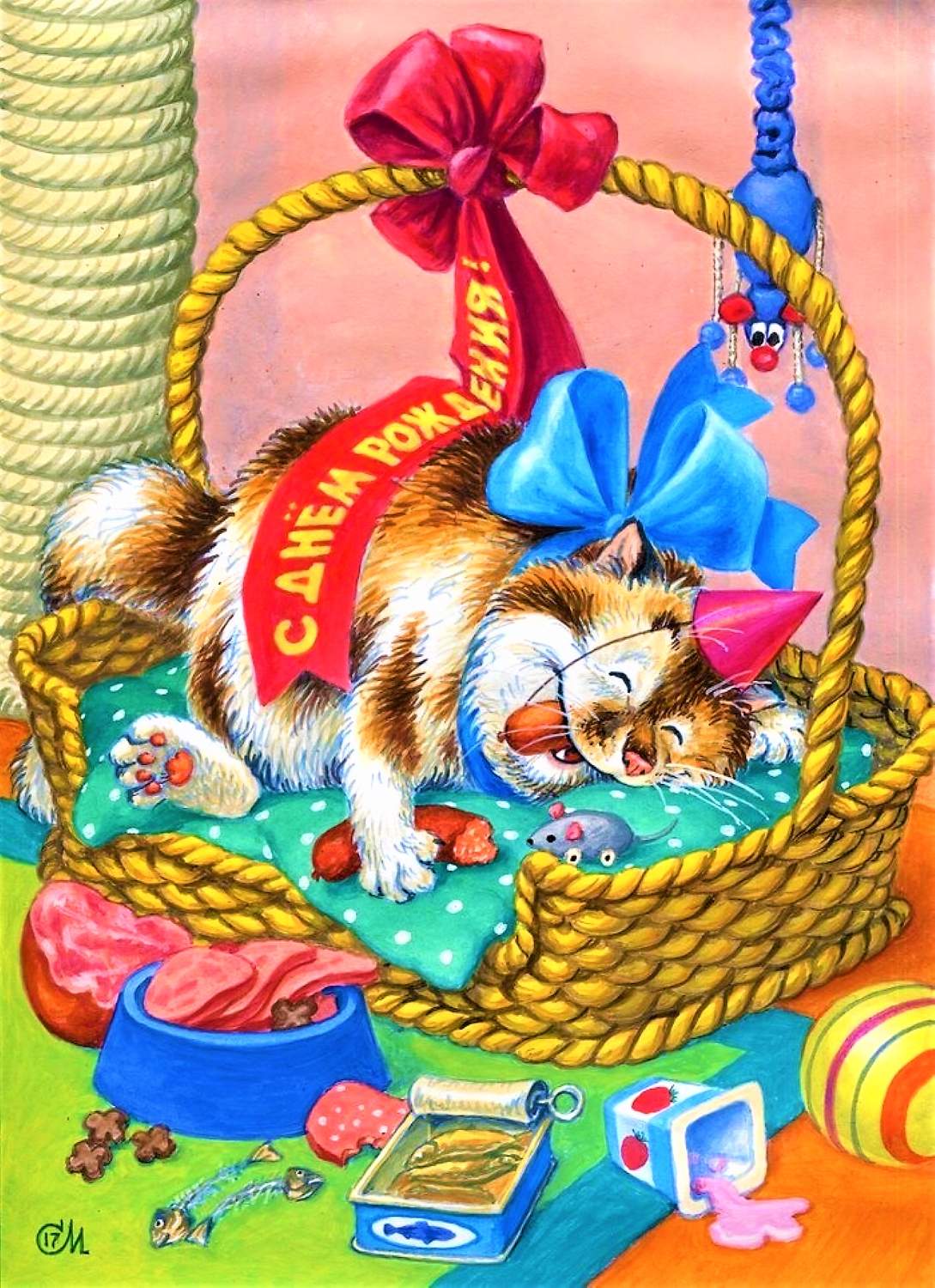 Solve Gluttonous Birthday Boy jigsaw puzzle online with 300 pieces