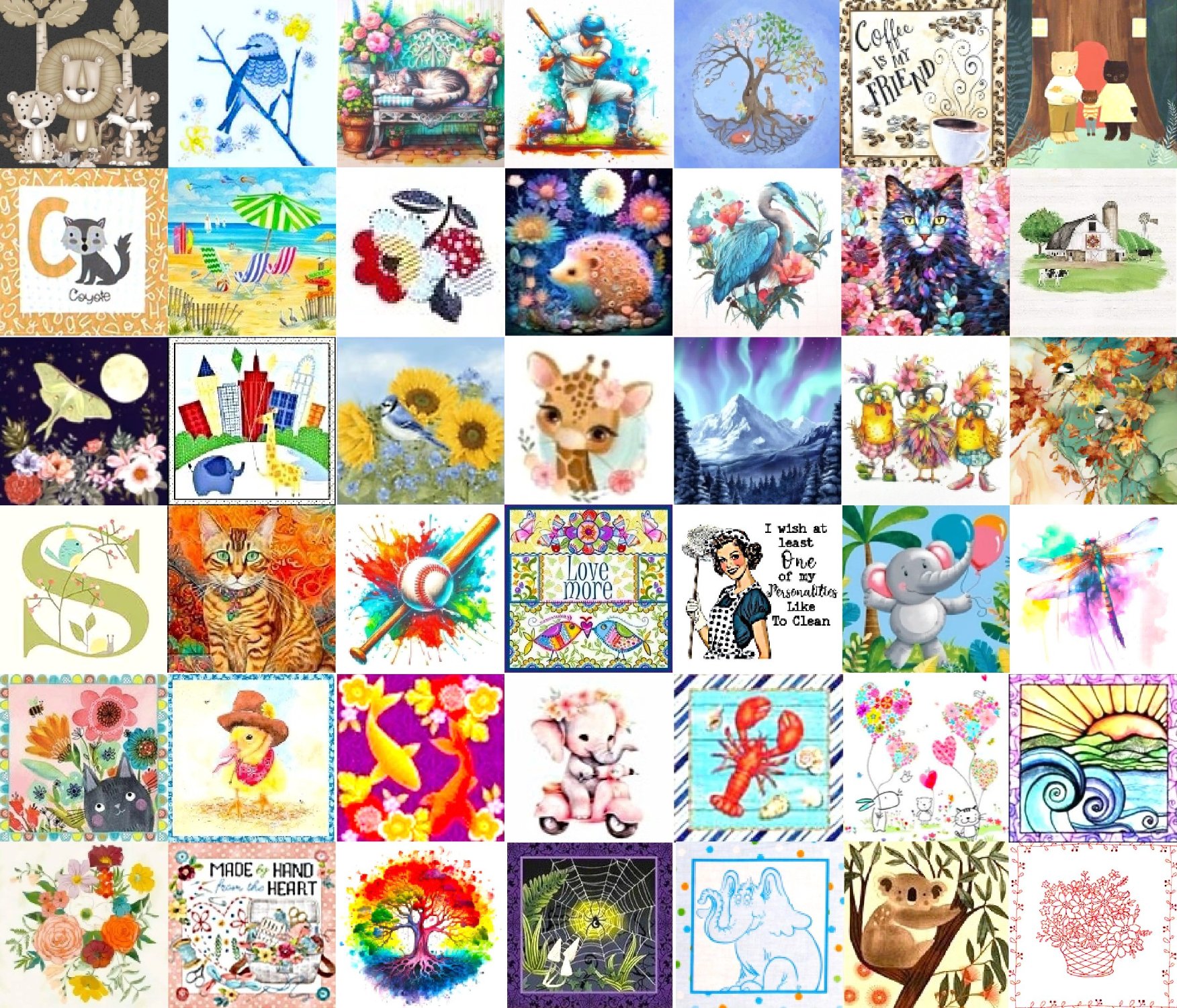 Solve PATCHWORK PANELS 10 jigsaw puzzle online with 72 pieces