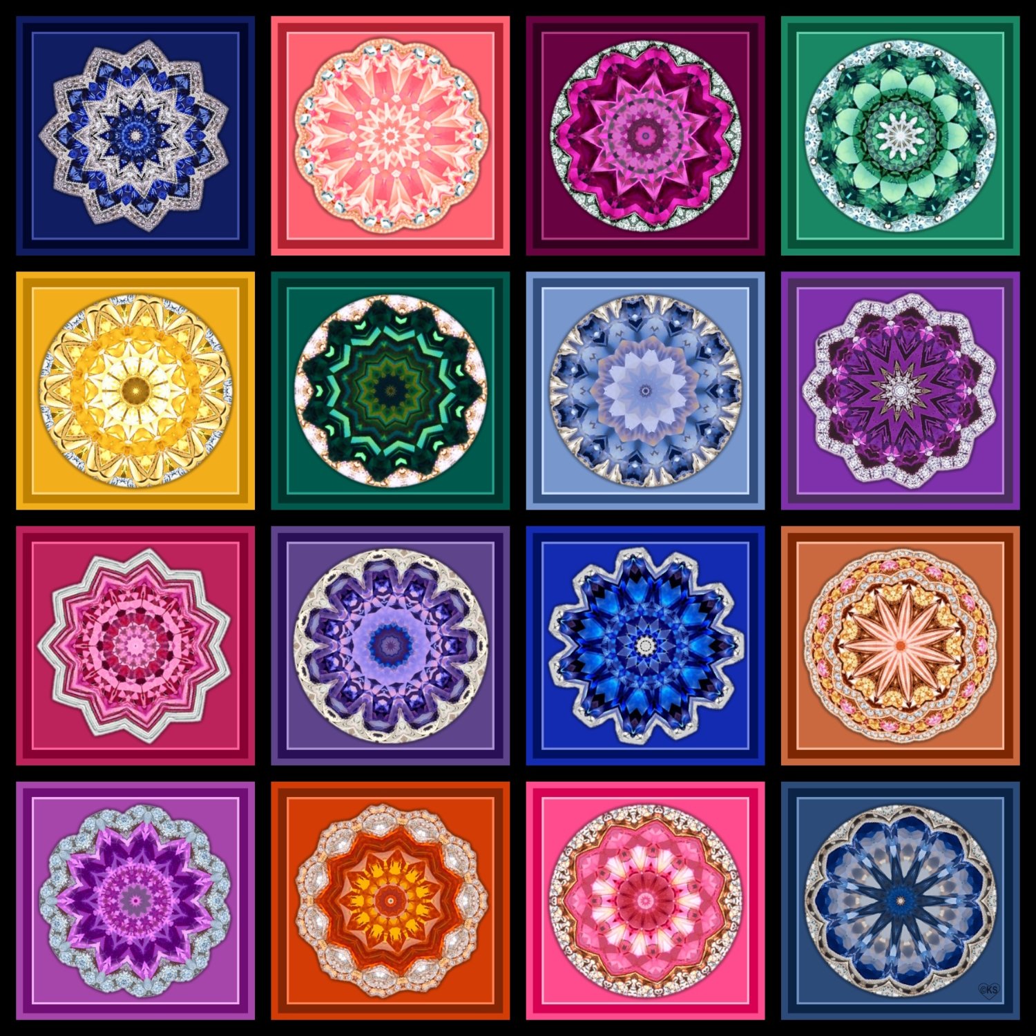 Solve Kaleidos Made From September's Birthstone: Sapphire!! ~ XH jigsaw ...