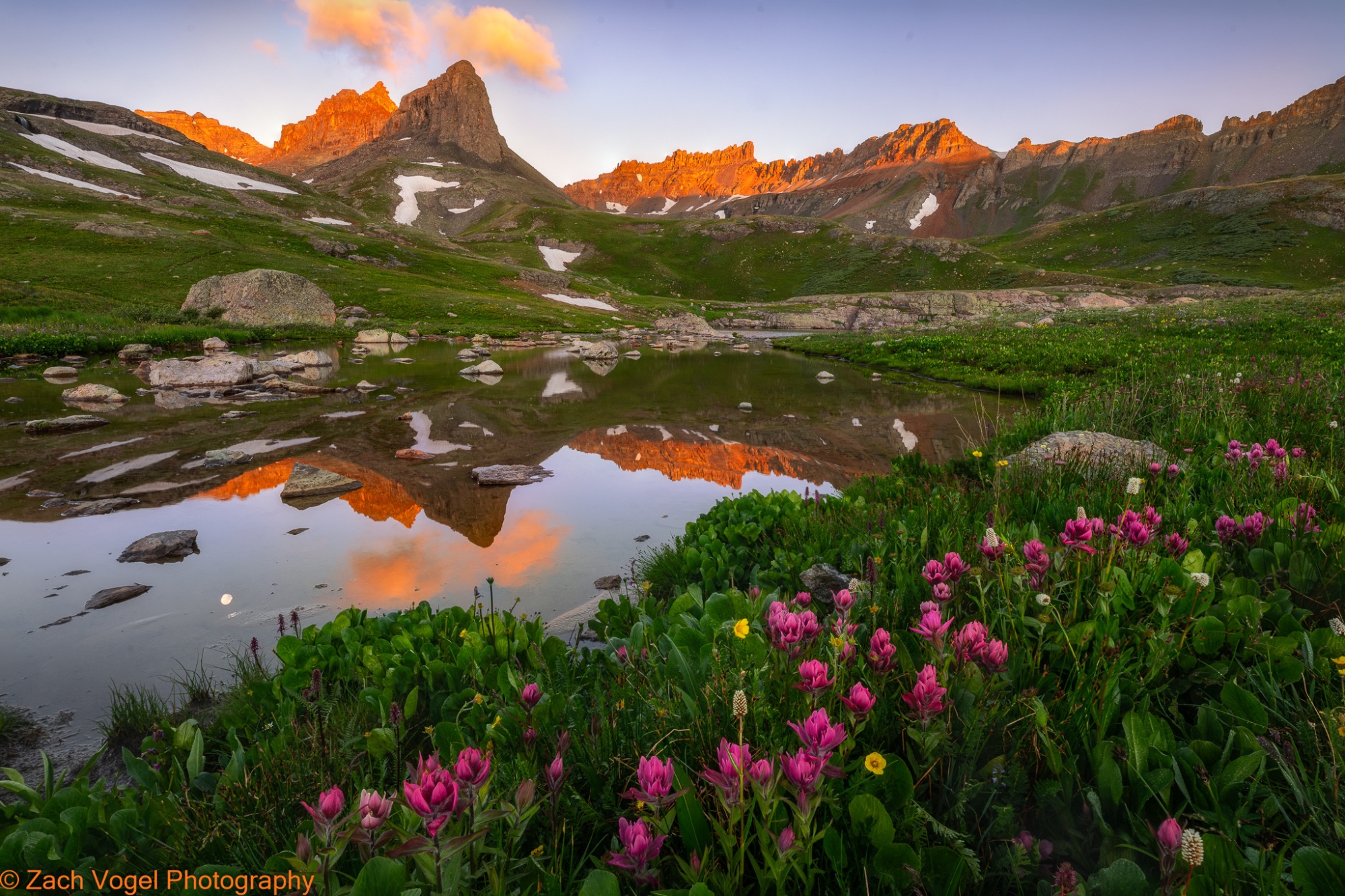 Solve Ice Lakes Wildflower Sunrise jigsaw puzzle online with 187 pieces Solve Ice Lakes Wildflower Sunrise jigsaw puzzle online with 187 pieces