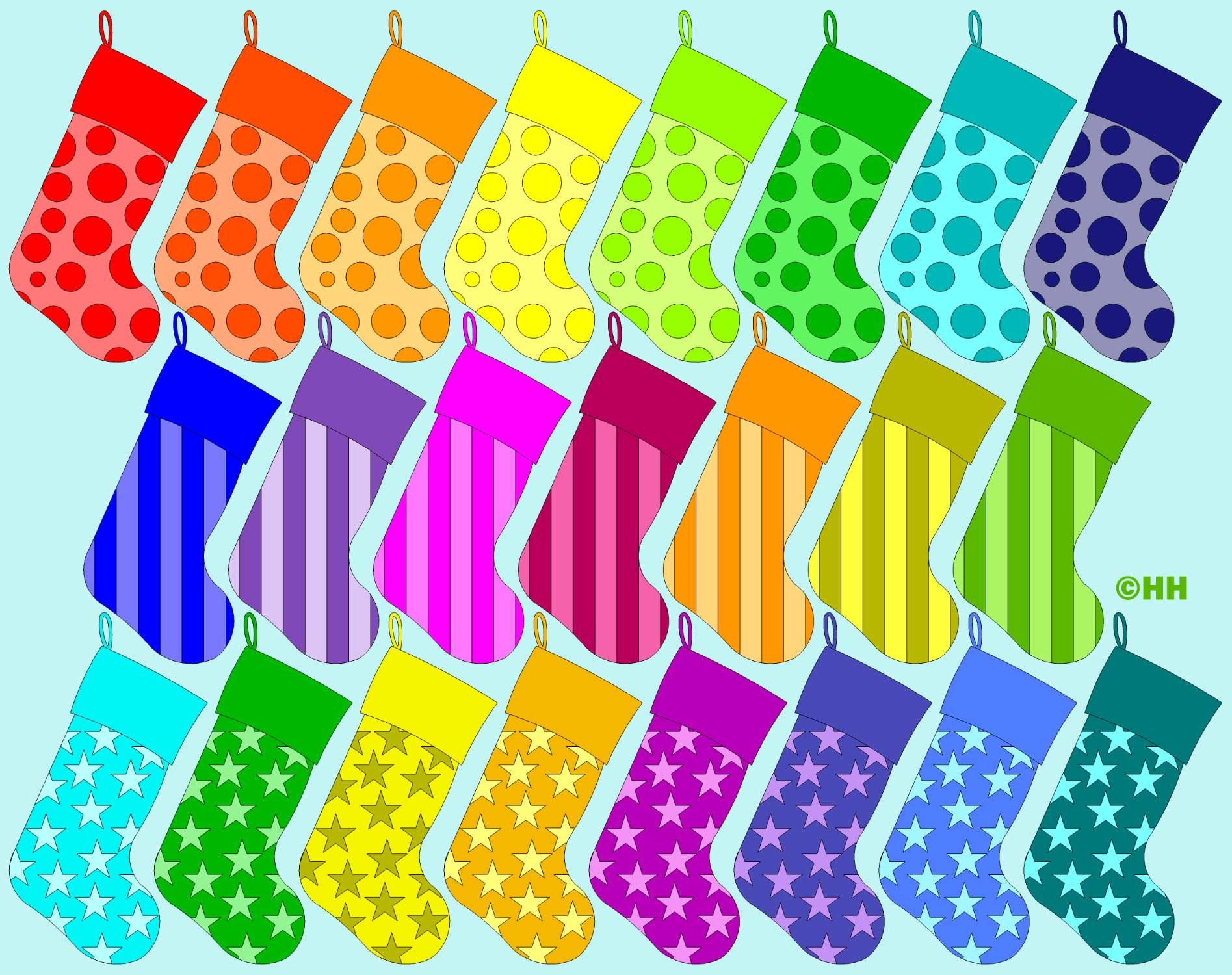 Solve stockings jigsaw puzzle online with 300 pieces