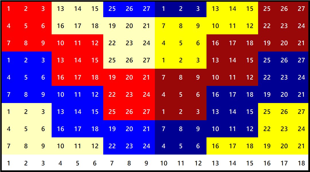 Solve Number 1369 three by three 180 jigsaw puzzle online with 180 pieces