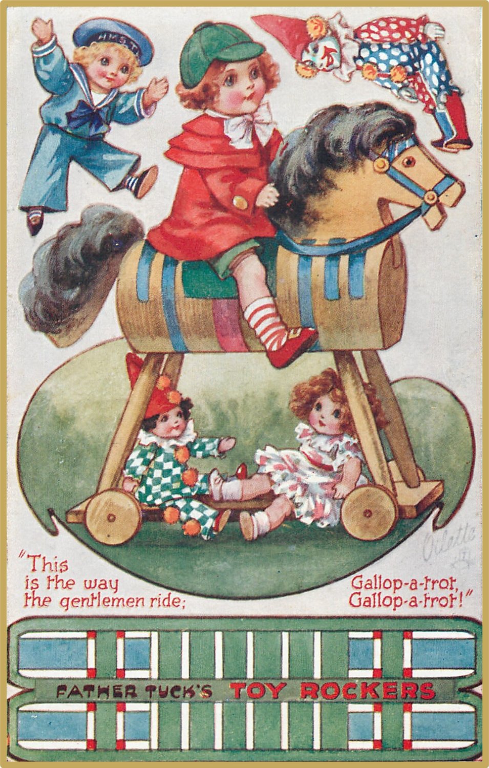 Solve Paper Doll Rocker -- SIZE 12-600 -- Vintage Postcard c.1930, Card ...