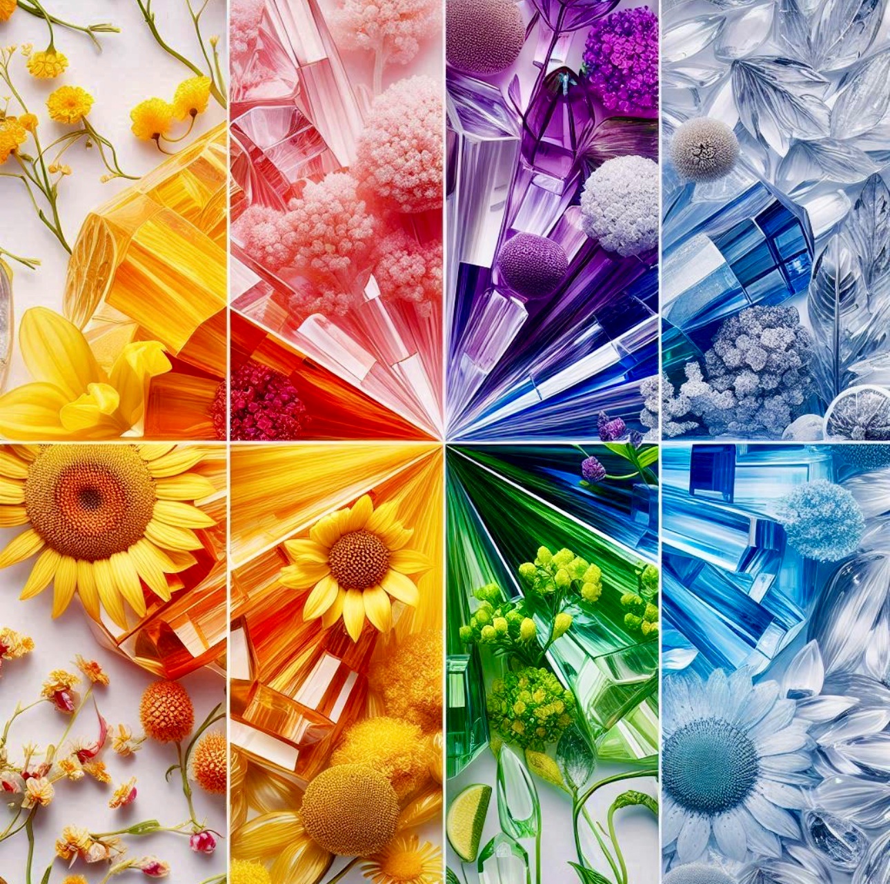 Solve Rainbow Deconstructed jigsaw puzzle online with 64 pieces