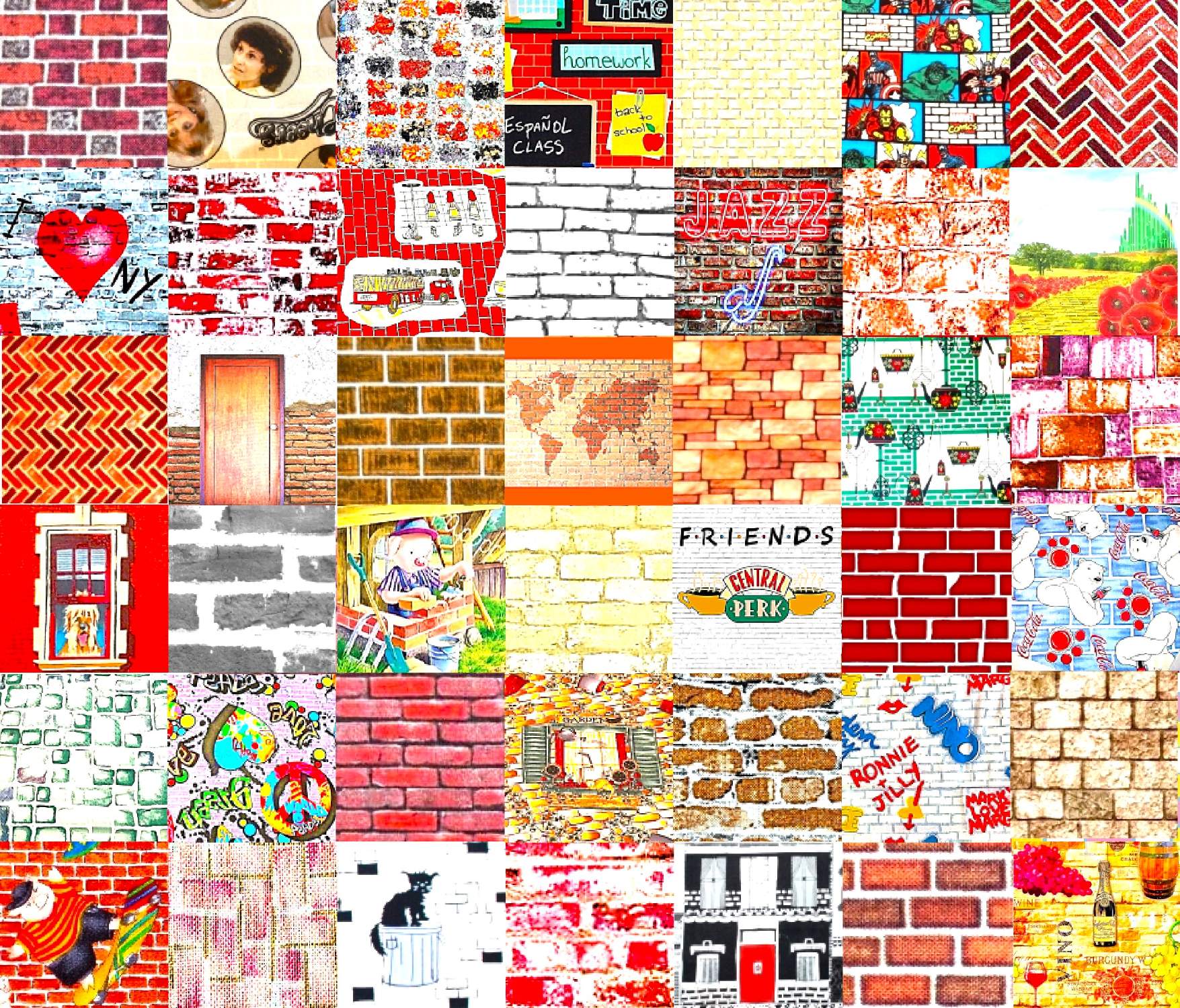 Jigsaw Puzzle | 378 pieces | PATCHWORK BRICKS | Jigidi