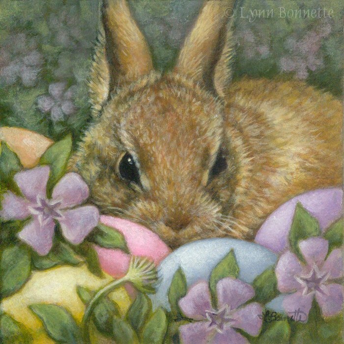 Solve Hiding with the Easter Eggs jigsaw puzzle online with 64 pieces