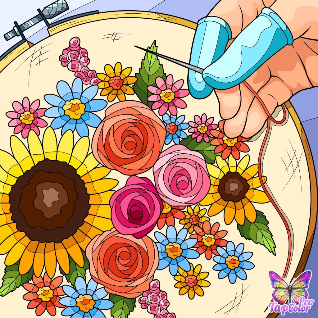 Solve PUZZLE - Emboridering jigsaw puzzle online with 306 pieces