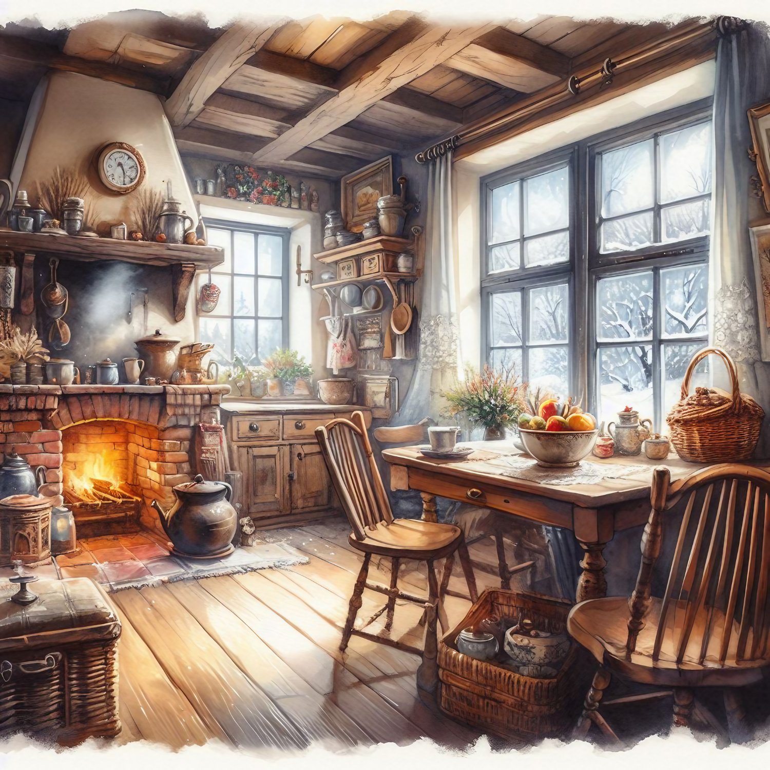 Solve Cosy Kitchen jigsaw puzzle online with 121 pieces