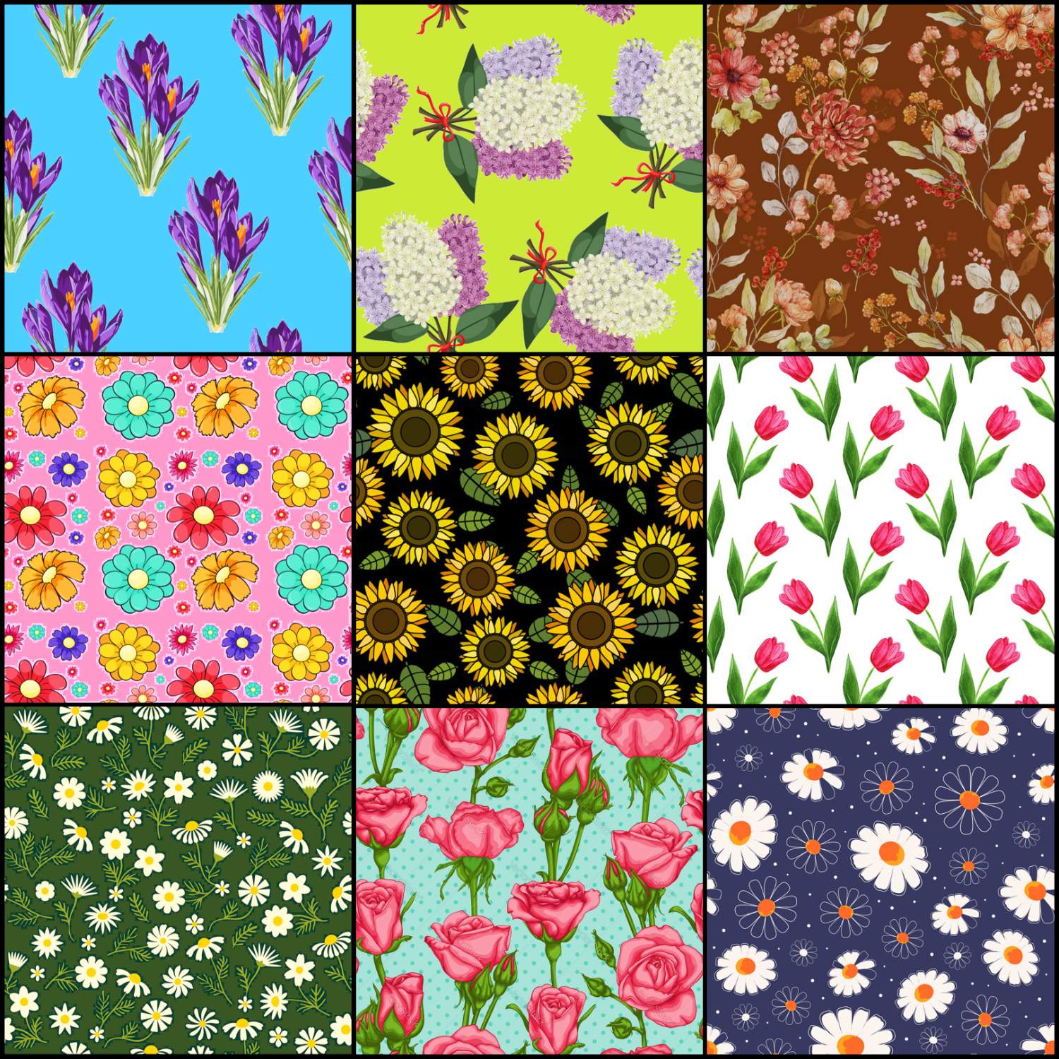 Solve Flower patterns 118 jigsaw puzzle online with 144 pieces