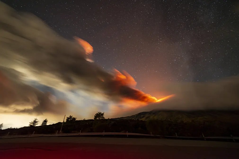 Solve Mt. Etna erupts jigsaw puzzle online with 24 pieces Solve Mt. Etna erupts jigsaw puzzle online with 24 pieces