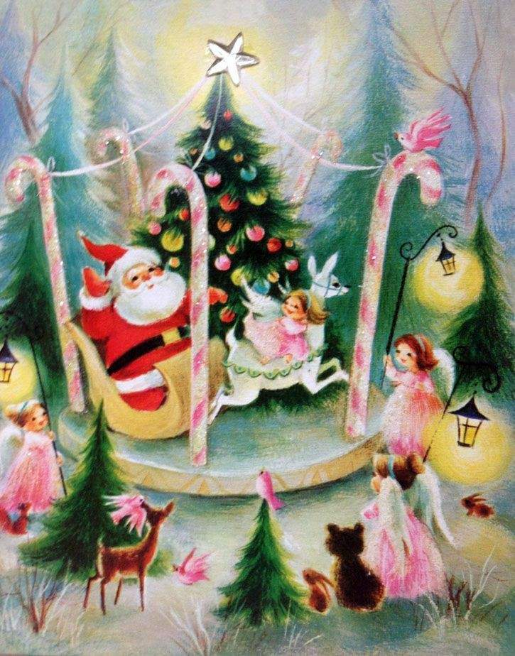 Solve Santa Candy Cane Carousel jigsaw puzzle online with 63 pieces