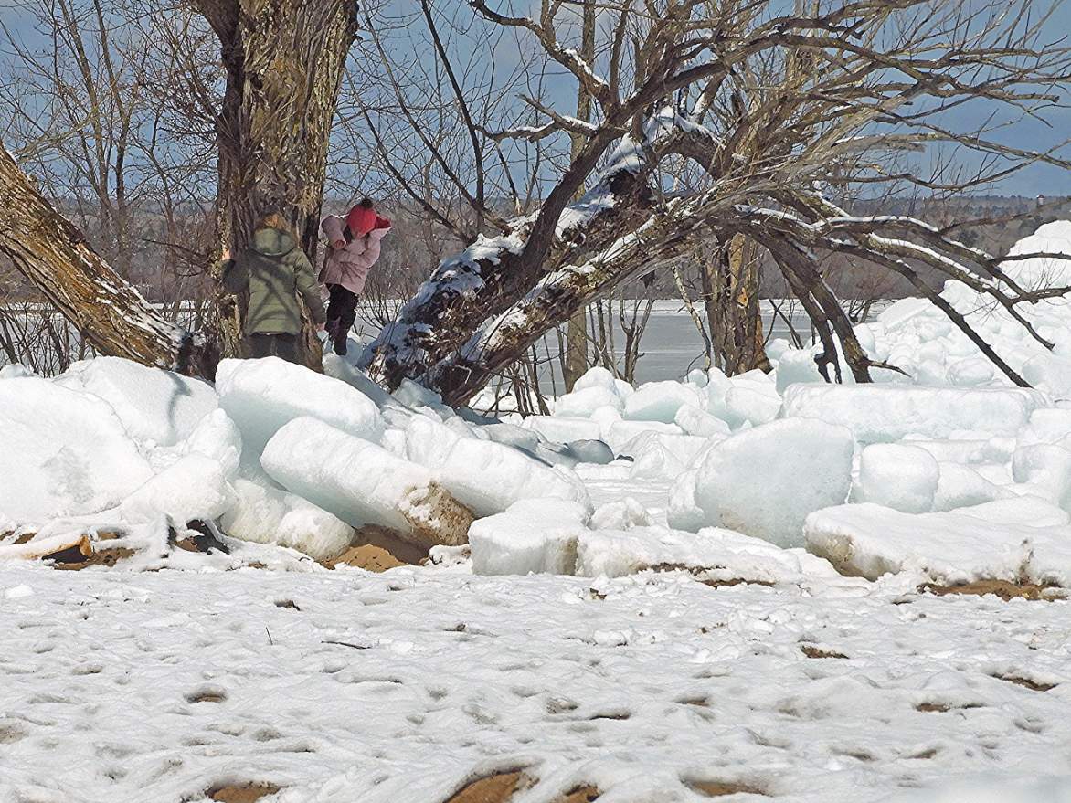 Solve Using the ice as a stepping-stone jigsaw puzzle online with 20 pieces