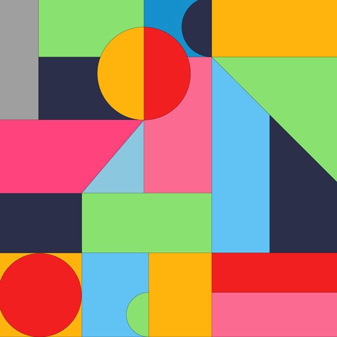 Solve Geometric art wall jigsaw puzzle online with 121 pieces