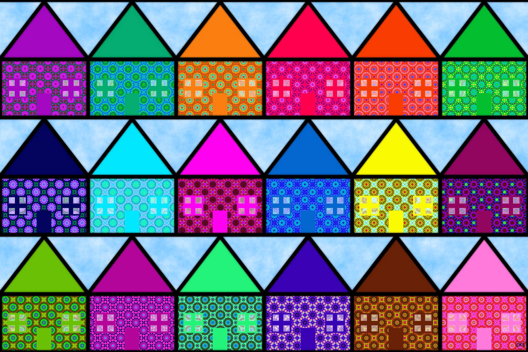 Solve Little Row Houses!! ~ XL jigsaw puzzle online with 345 pieces