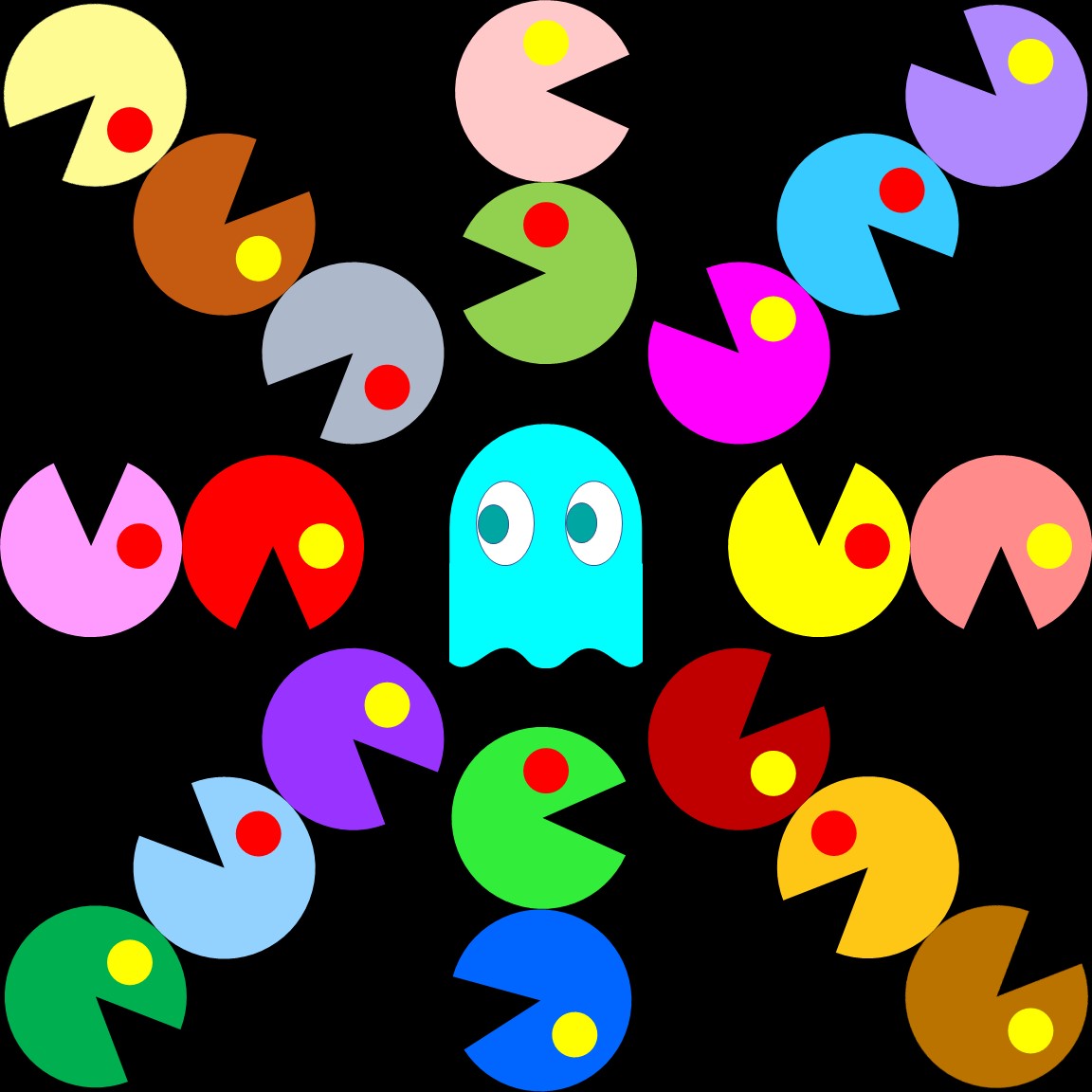 Solve Pacman jigsaw puzzle online with 196 pieces