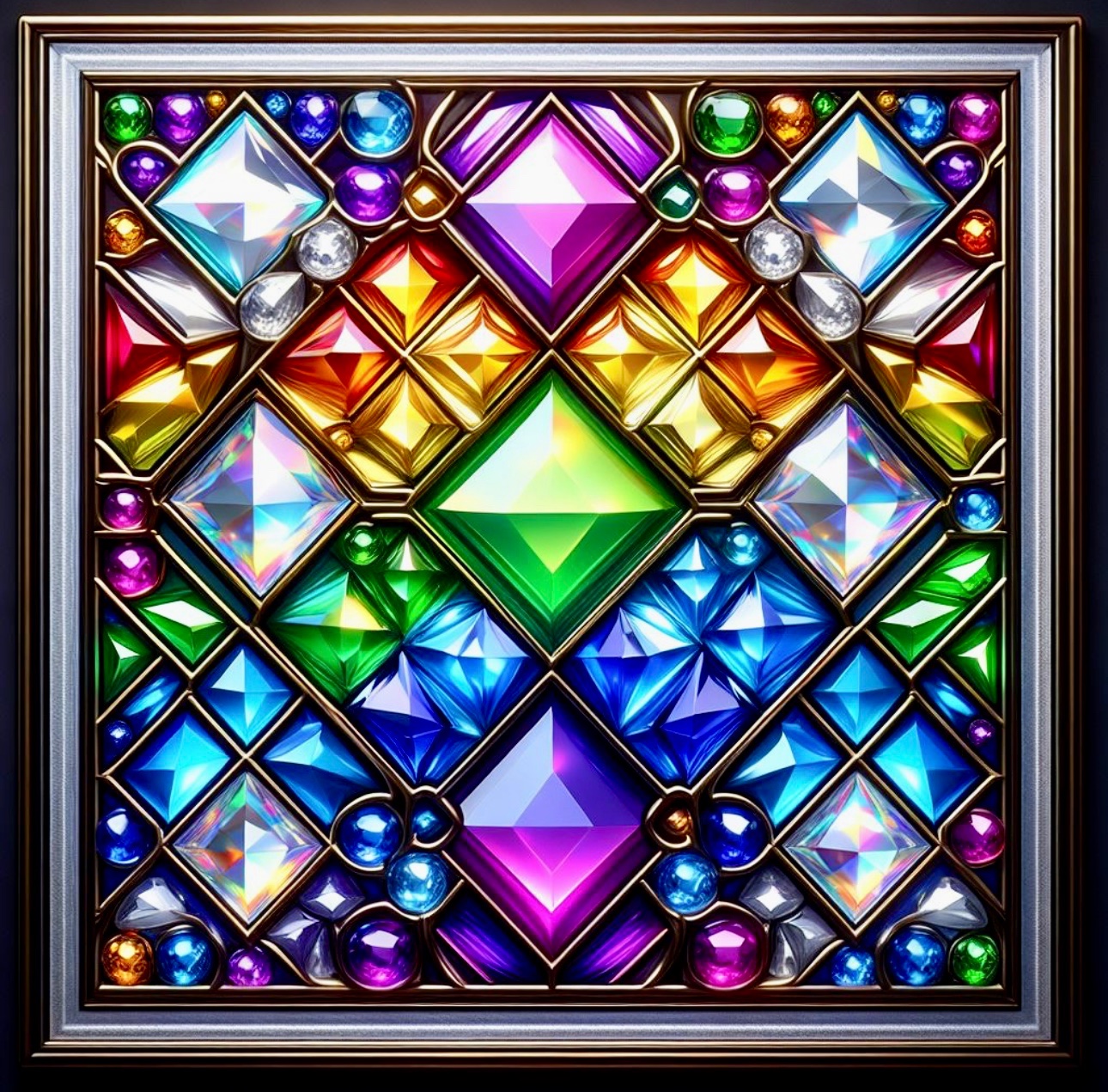 Solve Asymmetrical Window jigsaw puzzle online with 64 pieces