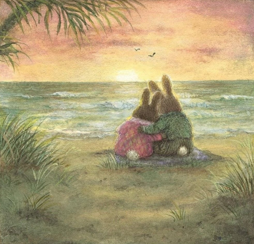 Solve bunnies on the beach (resize 9 to 256) jigsaw puzzle online with ...
