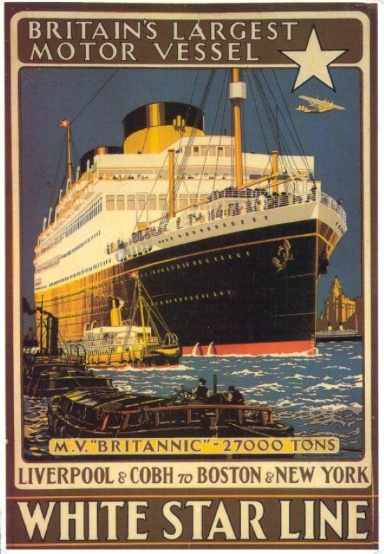 Solve White Star Line from Liverpool (and Cobh) to Boston (and New York ...